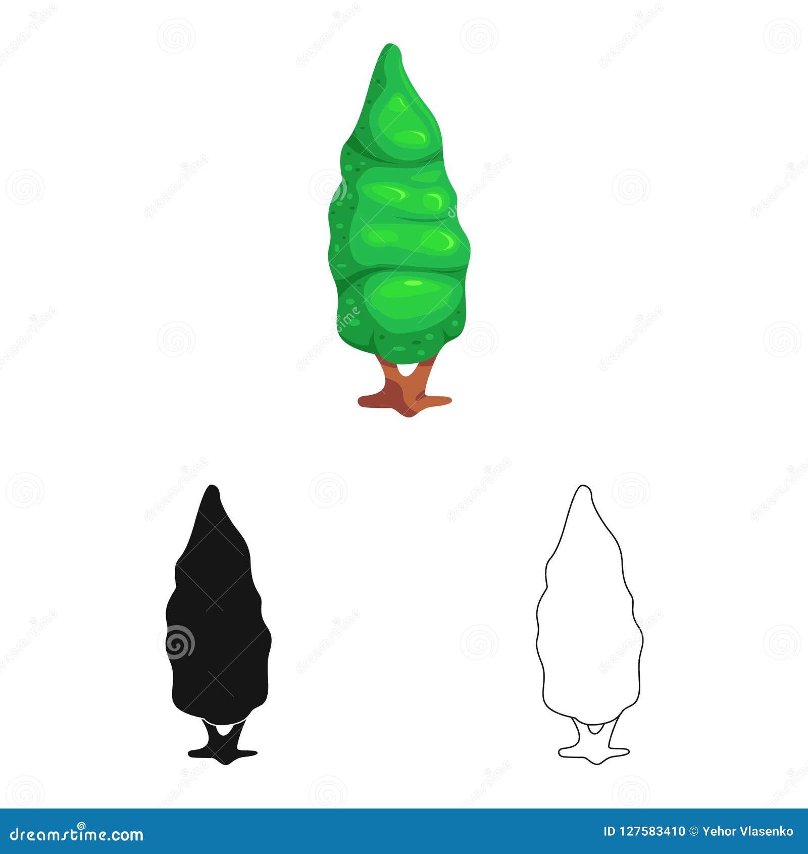 Vector Design of Tree and Nature Icon. Collection of Tree and Crown ...