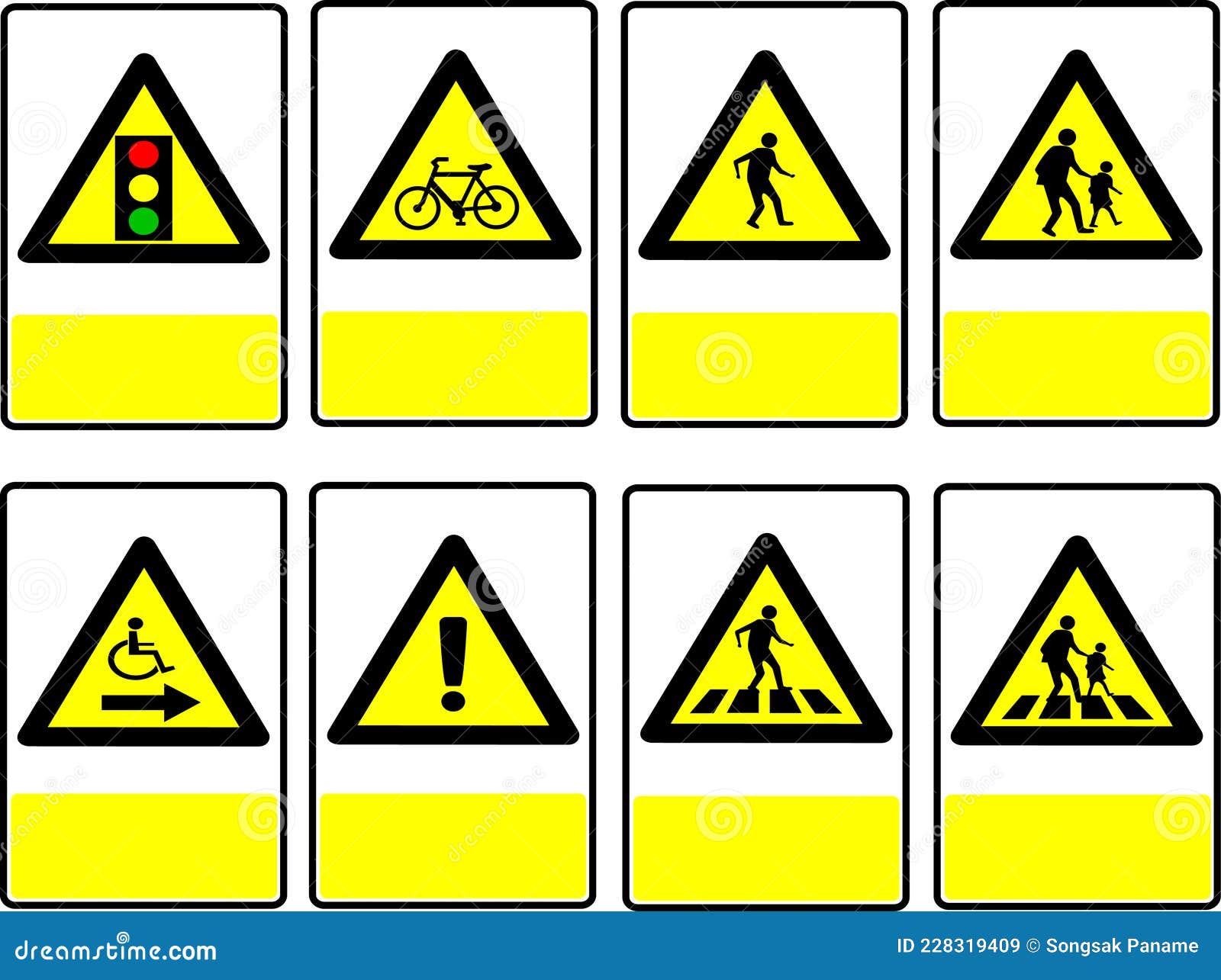 Triangle Traffic on the Square Stock Vector - Illustration of traffic ...