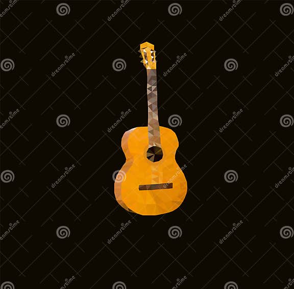 Vector Illustration Triangle Guitar Stock Vector - Illustration of ...