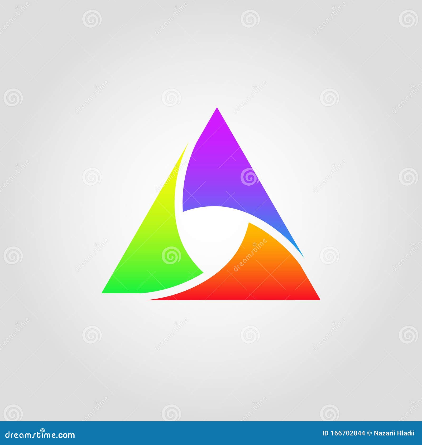 Vector Illustration of Triangle Logo Design. Isolated. Stock Vector ...