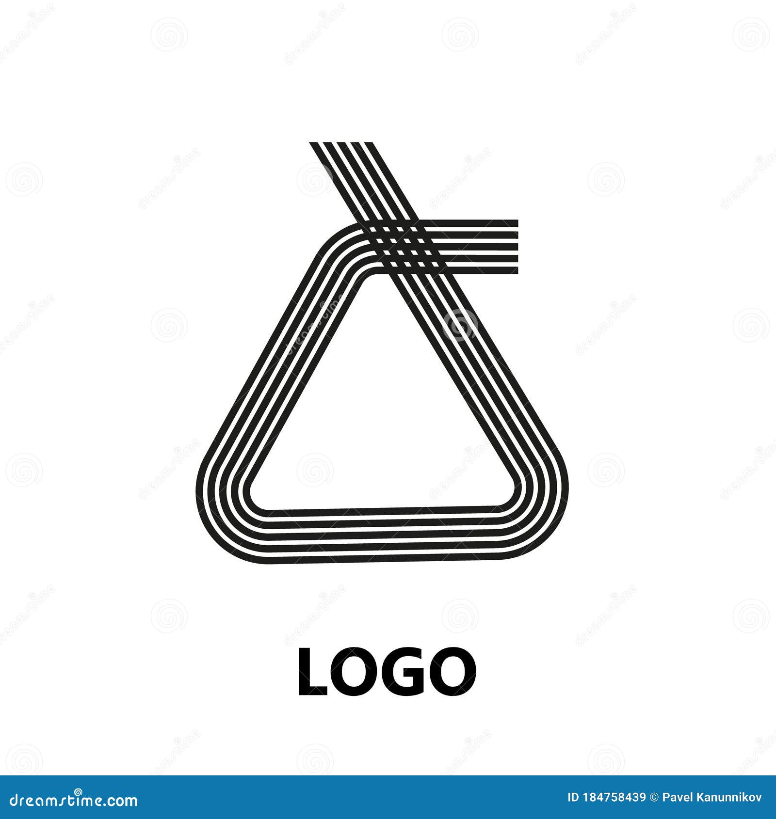 Vector Illustration of a Triangle Logo, Emblem, Sign, Symbol. EPS Stock ...