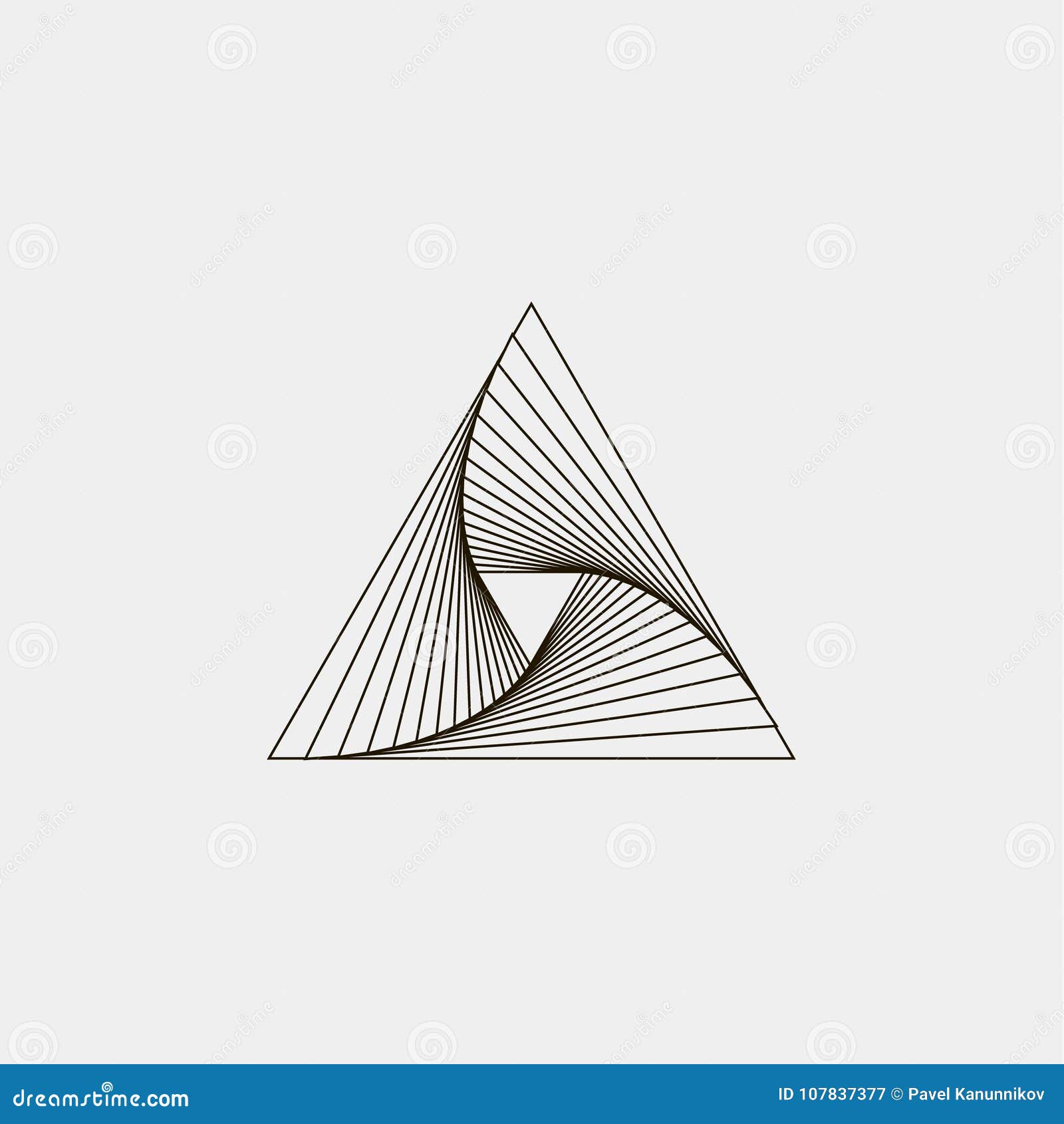 Vector Illustration of a Triangle Logo, Emblem, Symbol Stock ...