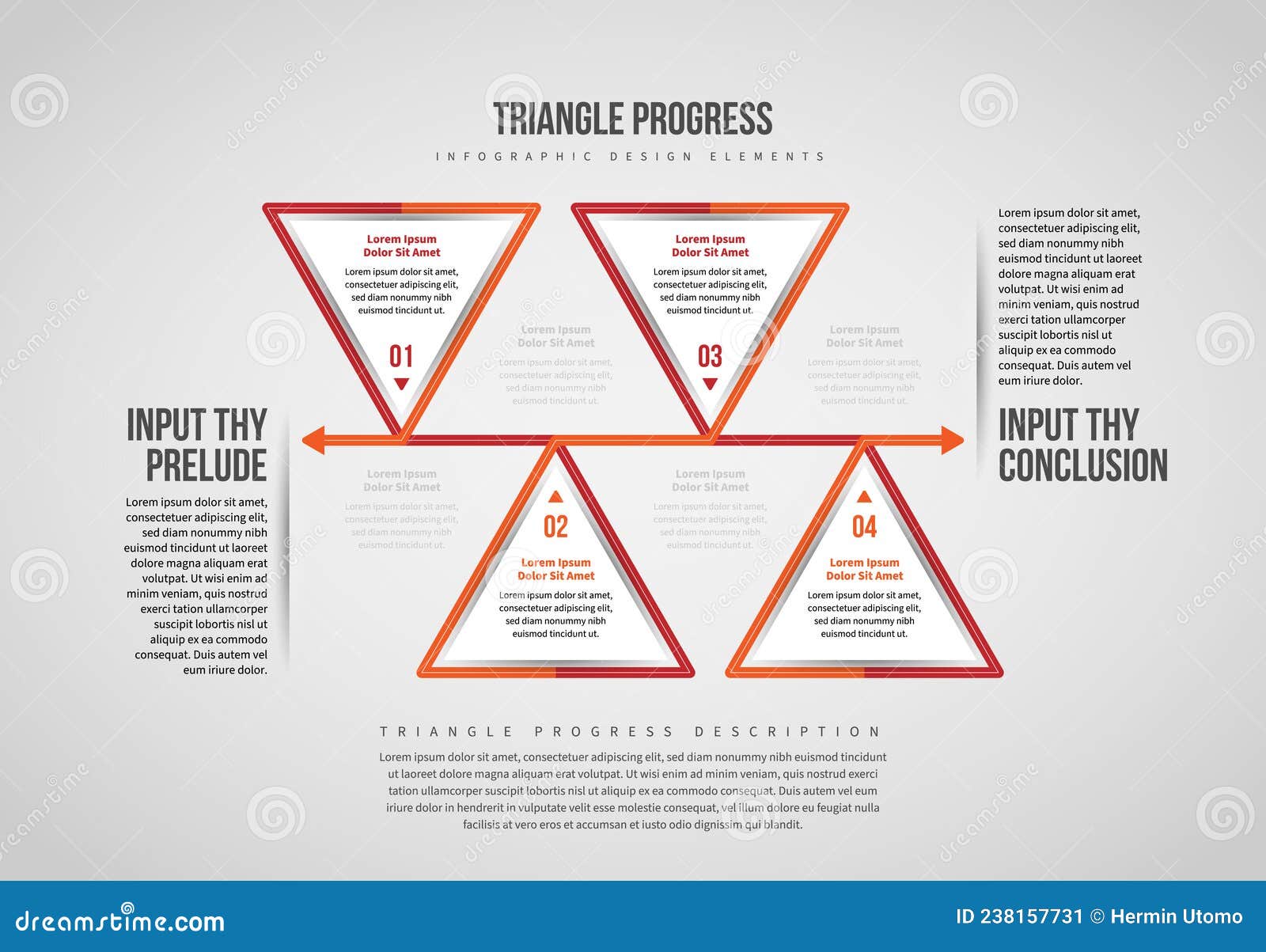 Triangle Progress Infographic Stock Vector - Illustration of vector ...