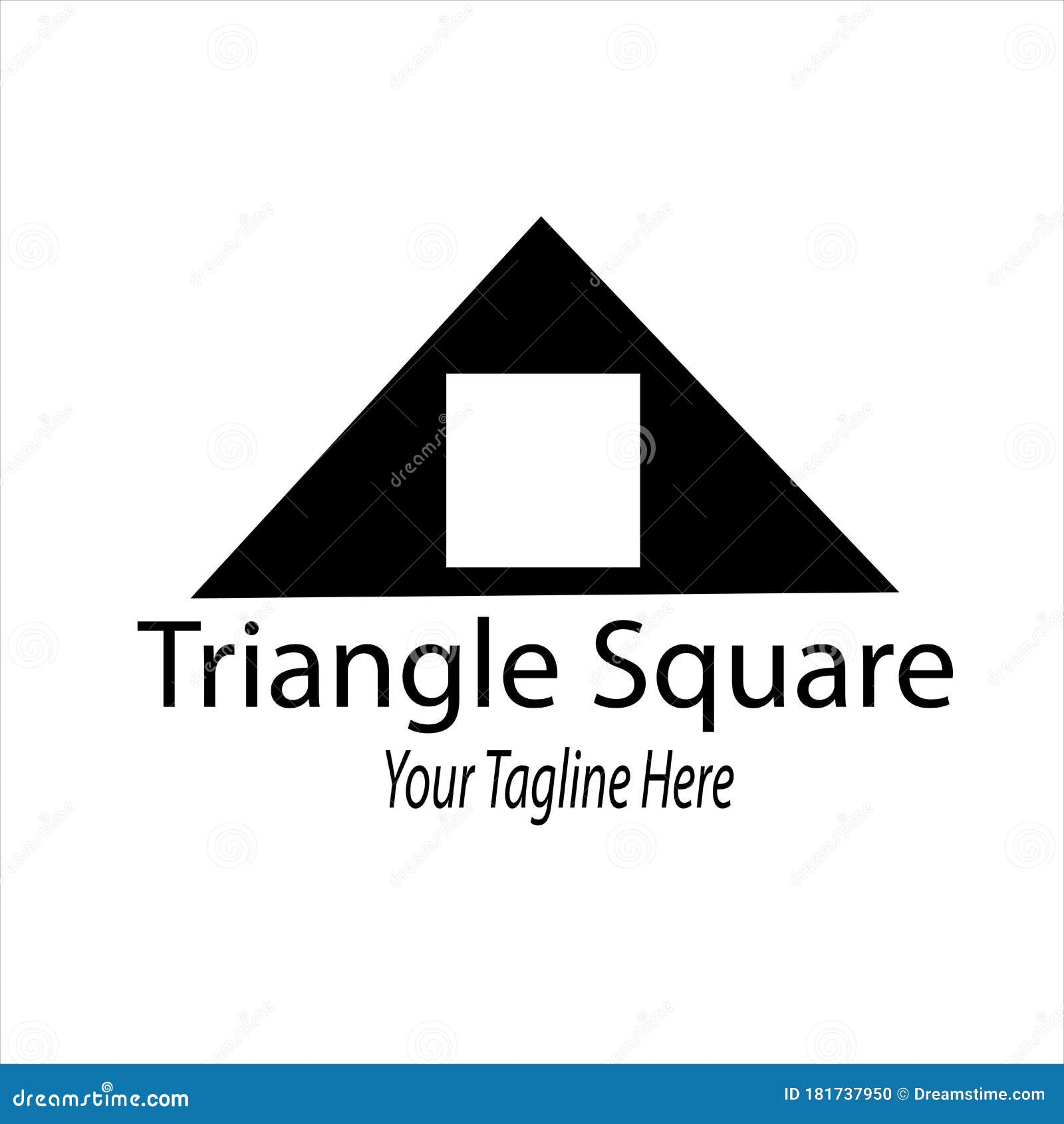 Triangle Square Logo stock vector. Illustration of font - 181737950
