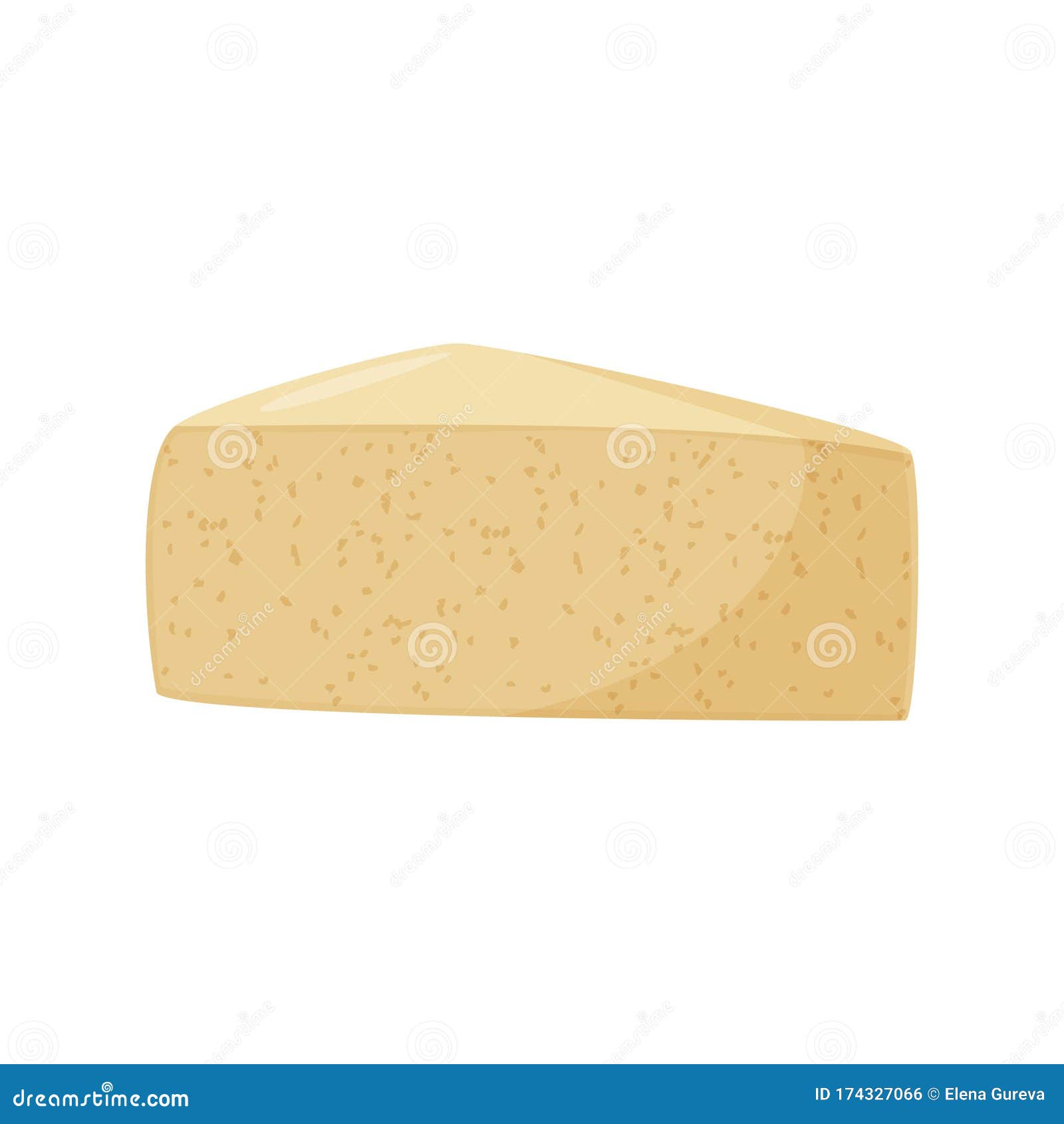 Triangular Piece of Cheese, Cheese Realistic Food. Vector Illustration ...