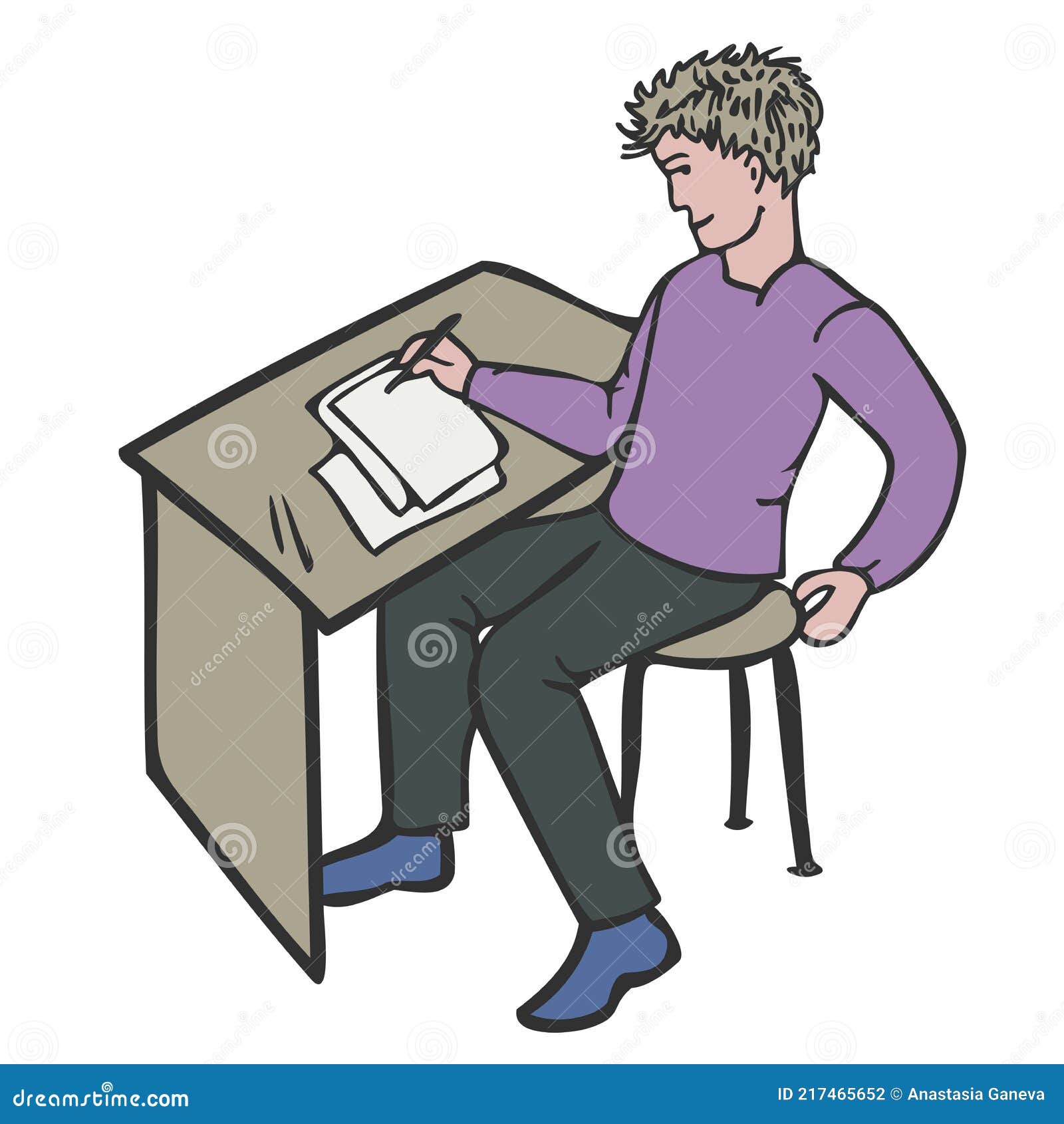 Student Cheating Stock Illustrations – 27 Student Cheating Stock ...