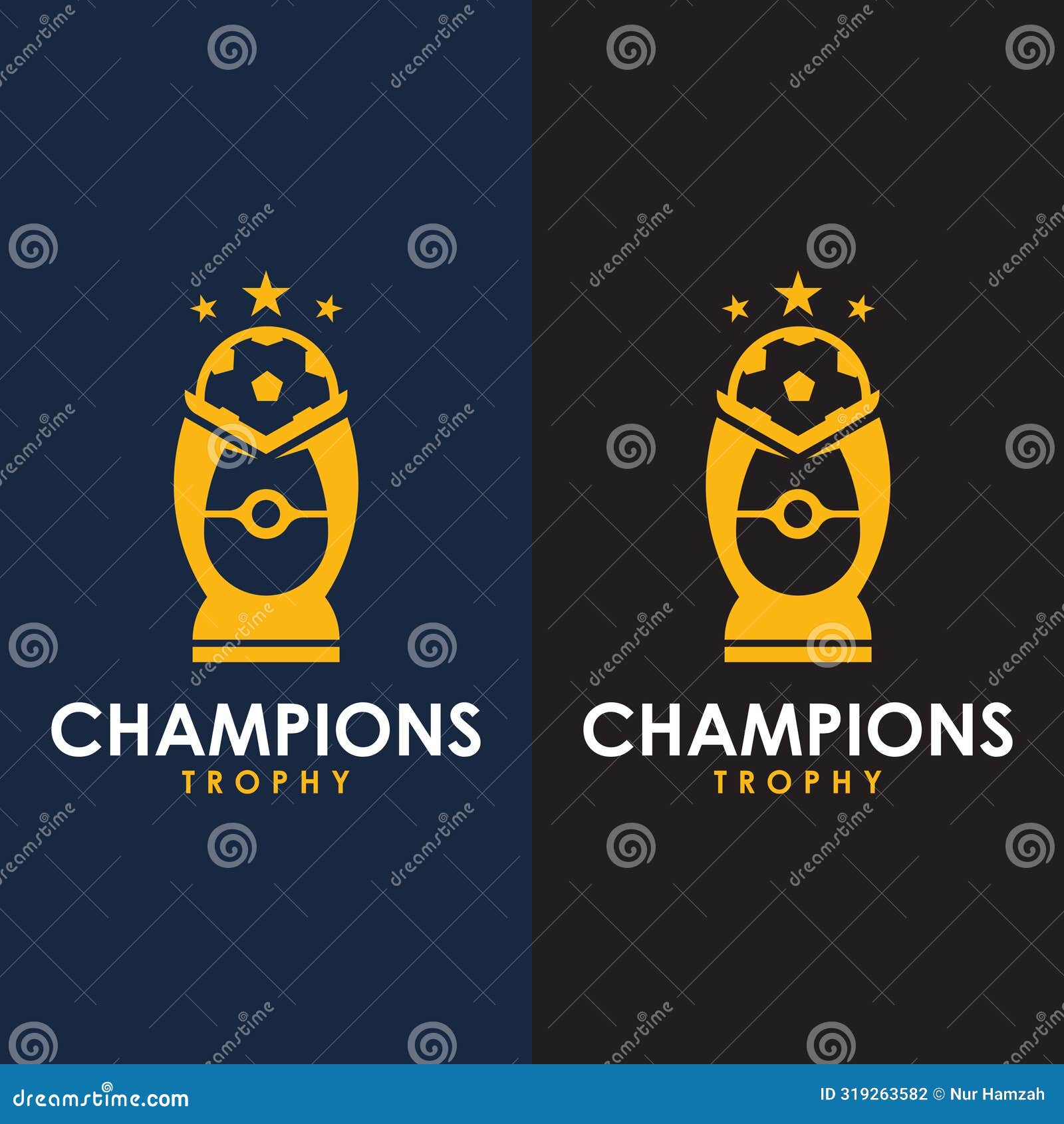 Vector Illustration Trophy Logo Template Stock Vector - Illustration of ...