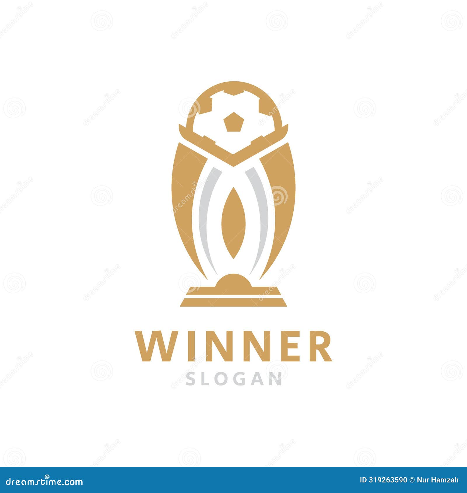 Vector Illustration Trophy Logo Template Stock Vector - Illustration of ...