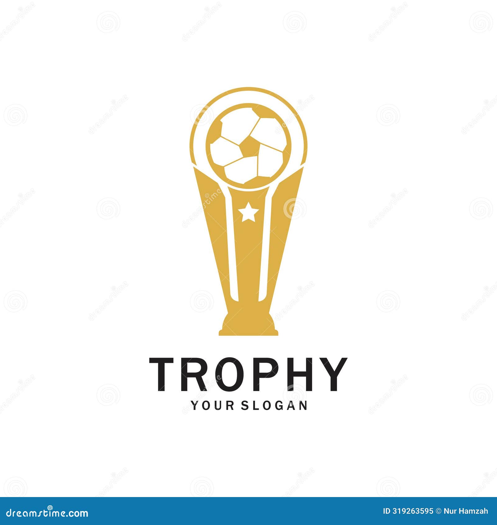 Vector Illustration Trophy Logo Template Stock Vector - Illustration of ...