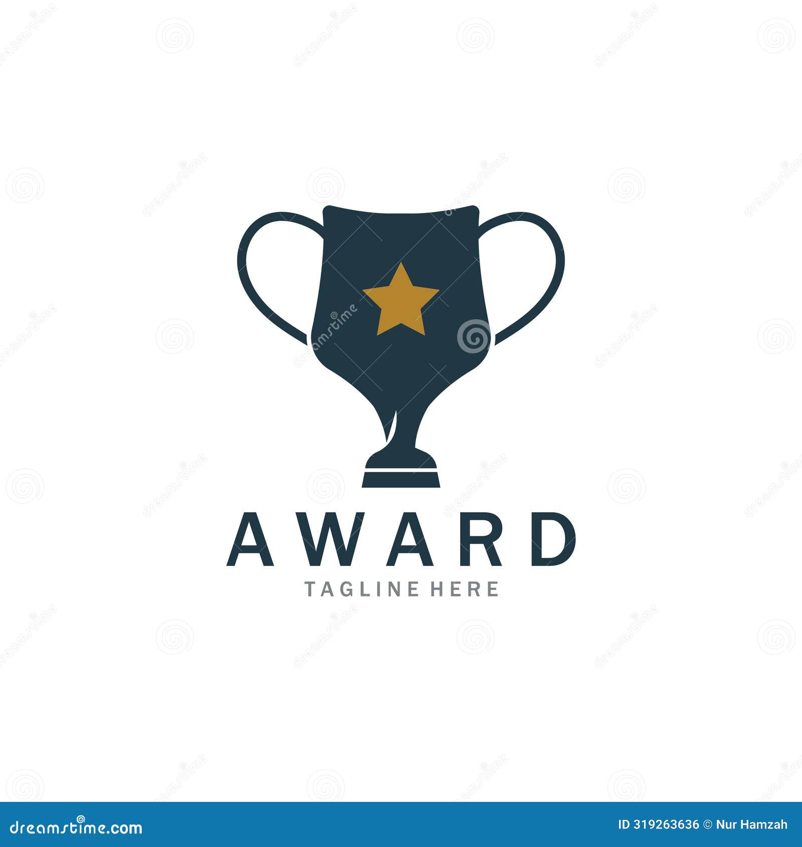 Vector Illustration Trophy Logo Template Stock Vector - Illustration of ...