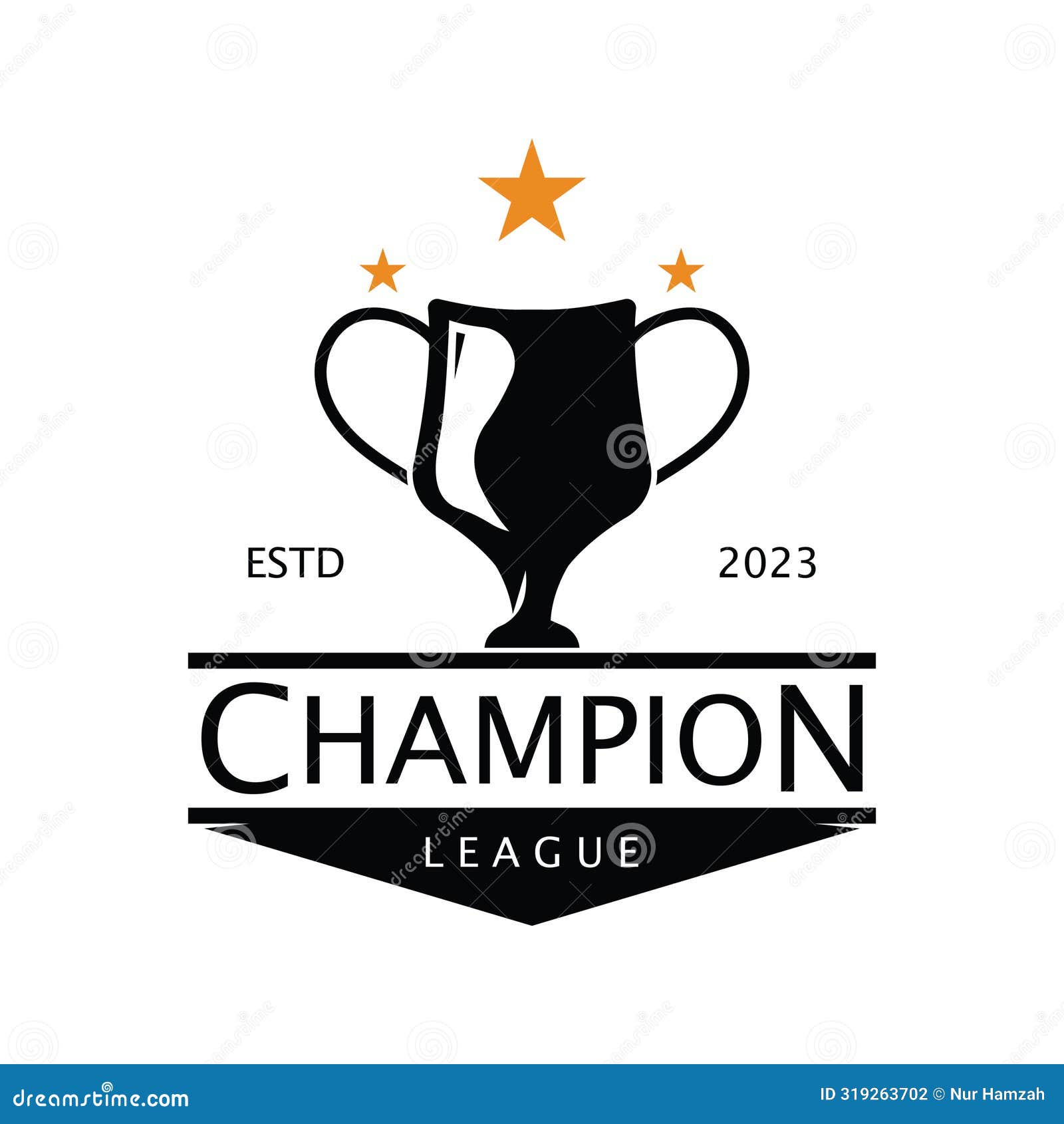 Vector Illustration Trophy Logo Template Stock Vector - Illustration of ...