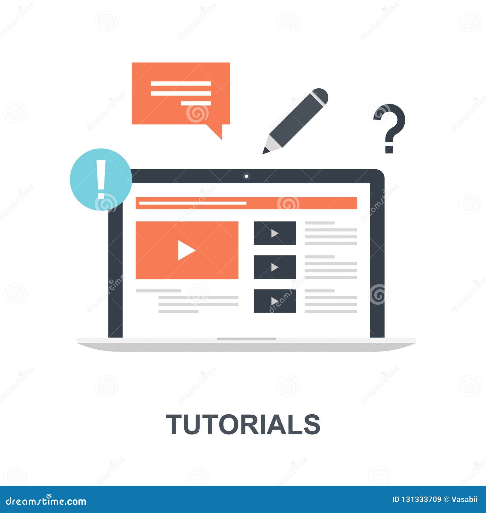 Tutorials icon concept stock vector. Illustration of learn - 131333709 Tutorials icon concept stock vector. Illustration of learn - 131333709