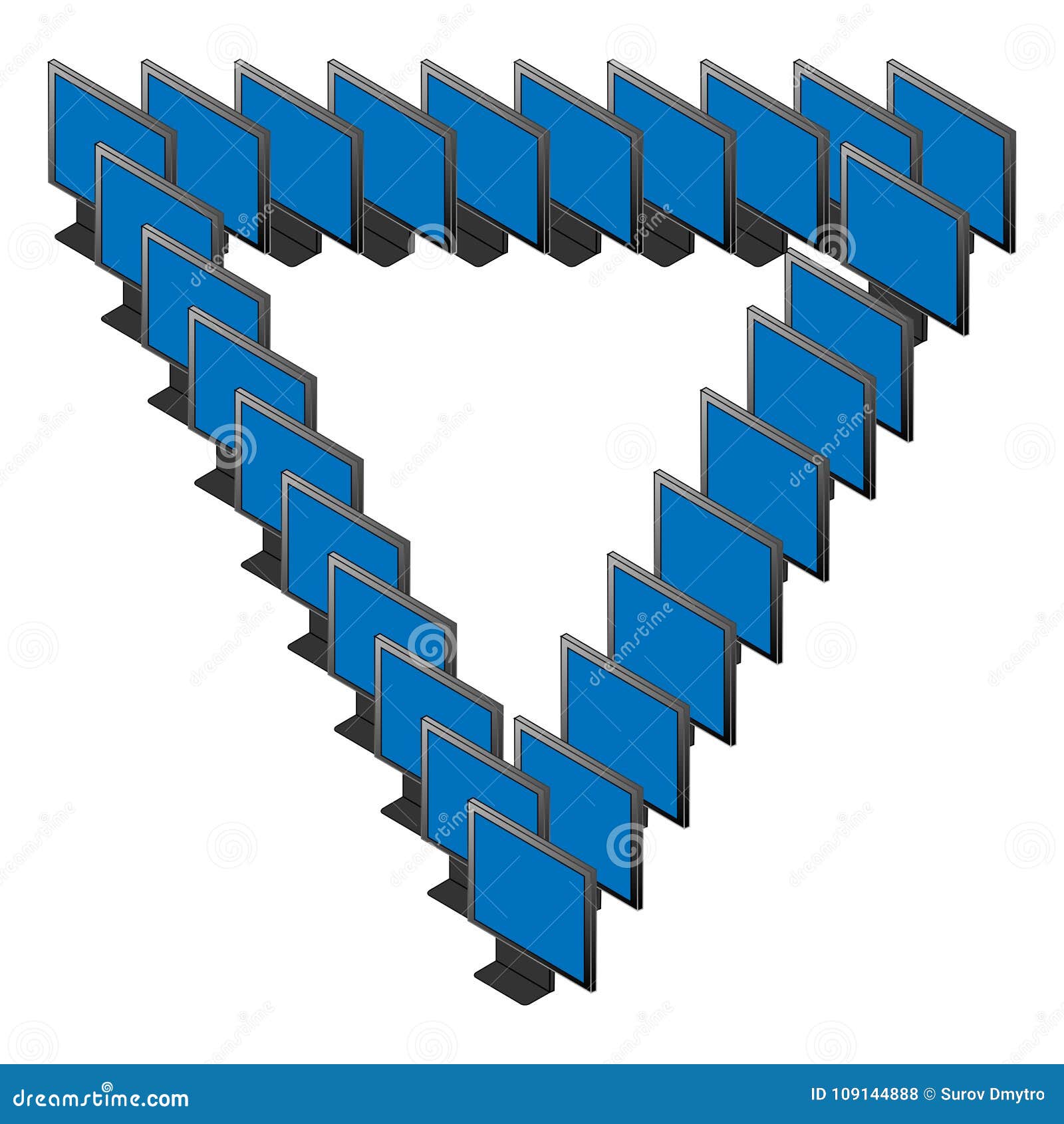 Penrose Triangle Monitors - Concept of Computer Hardware, TV and ...