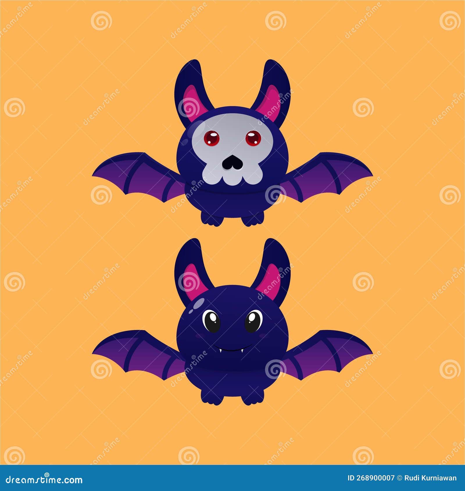 Vector Illustration of Two Bats of Different Styles. Stock Vector ...