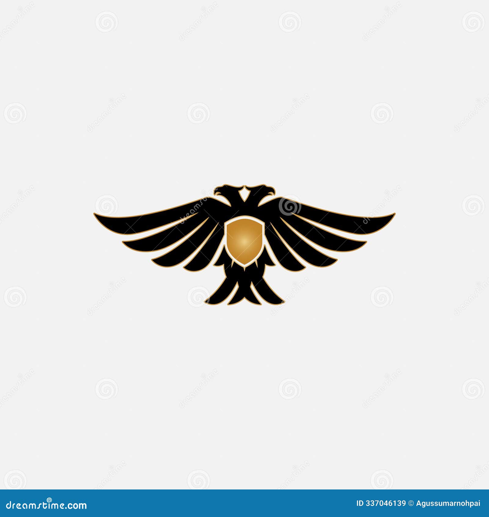 Vector Illustration of Two Birds and a Shield for an Icon, Symbol or ...