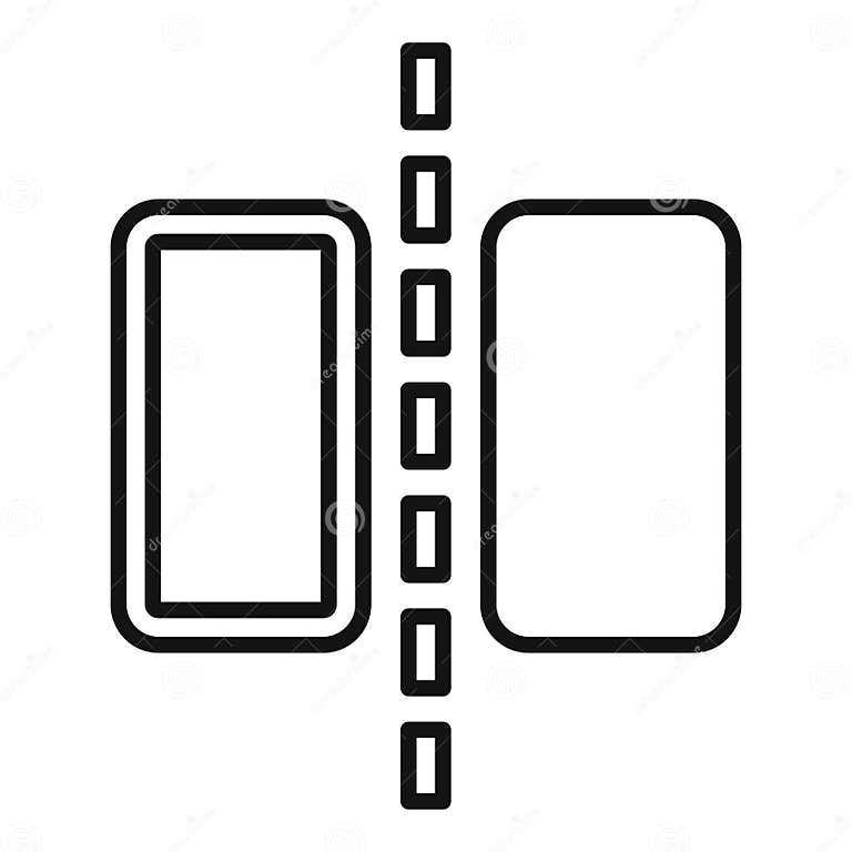 Set of Two Empty Frames with Dotted Line Icon Stock Vector ...