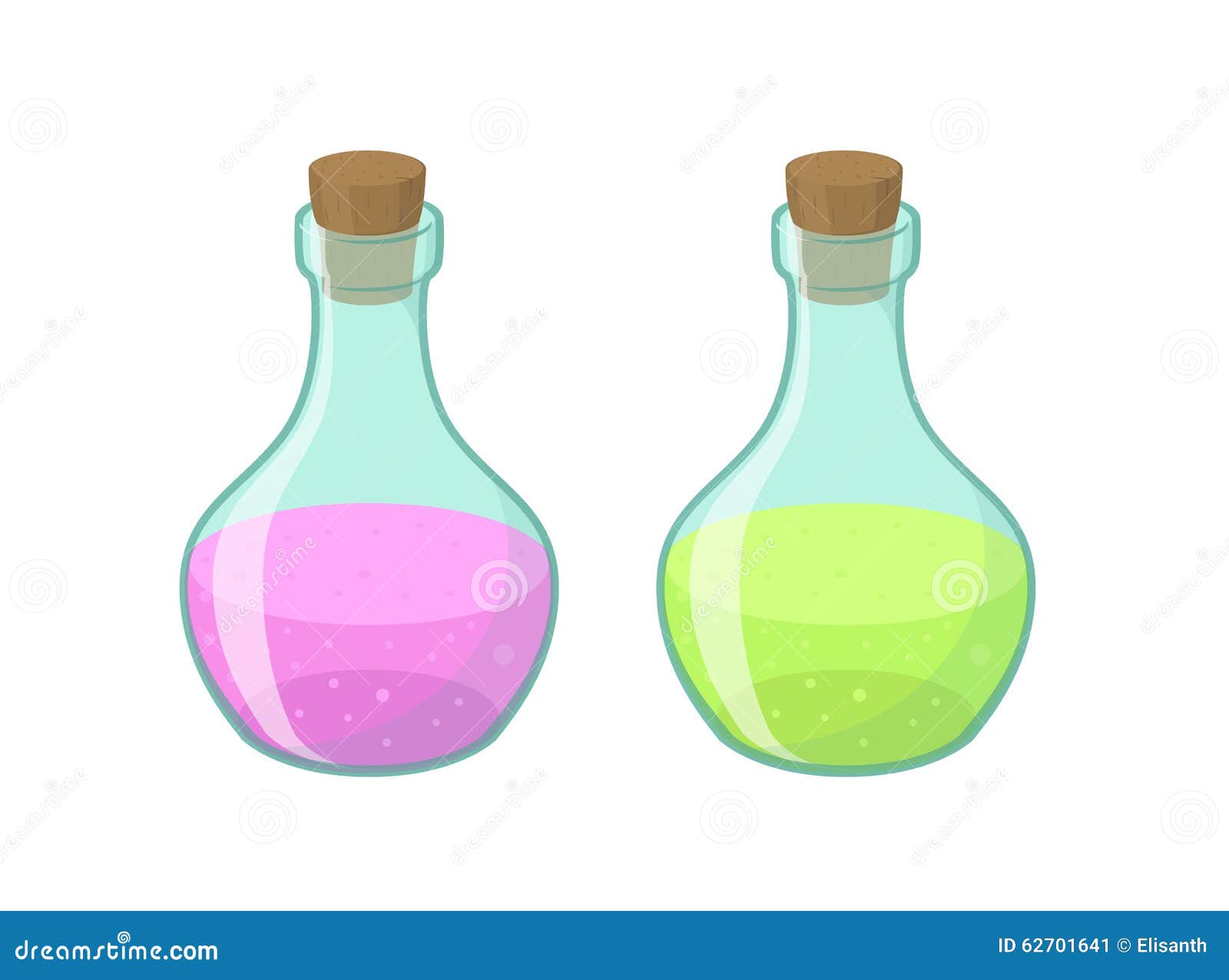 Vector Illustration of Two Bottles Stock Vector - Illustration of manna ...