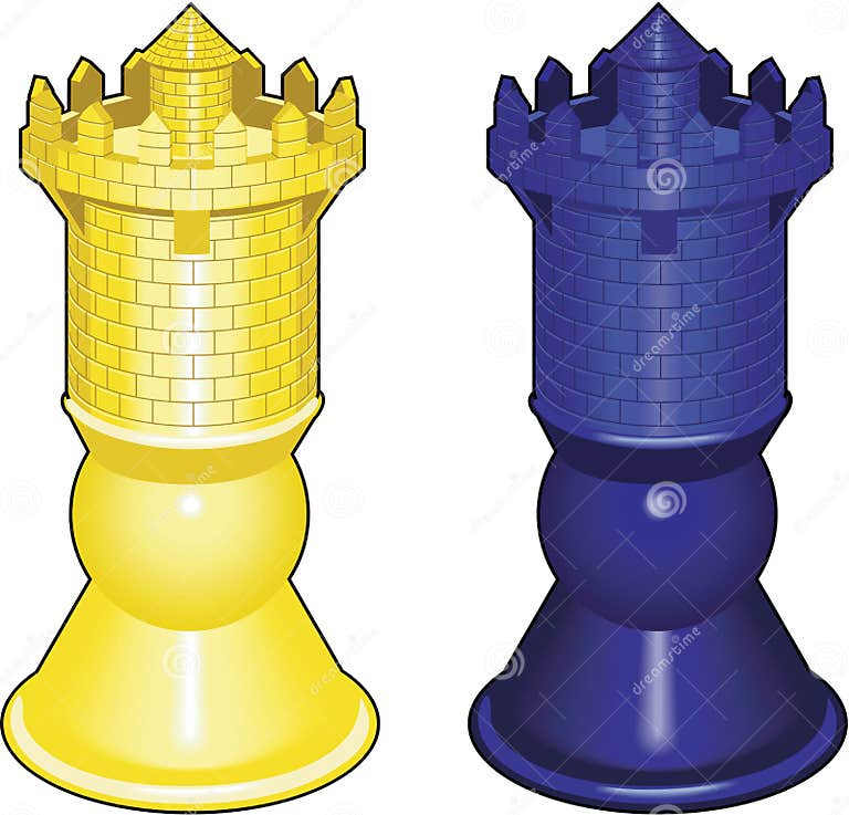 Chess Castles Vector Illustration Stock Vector - Illustration of board ...
