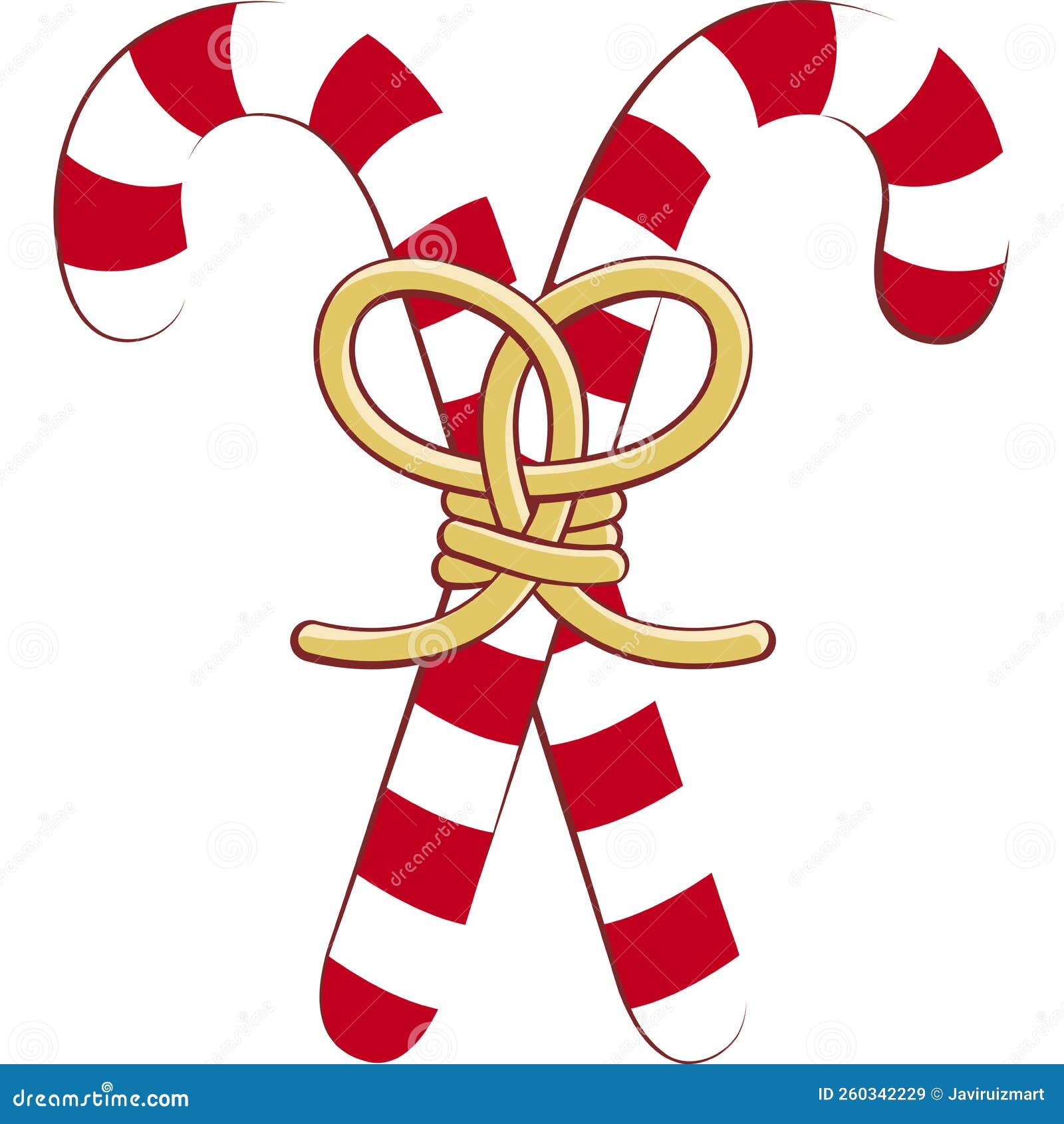 Two linked candy canes stock image. Illustration of design - 260342229