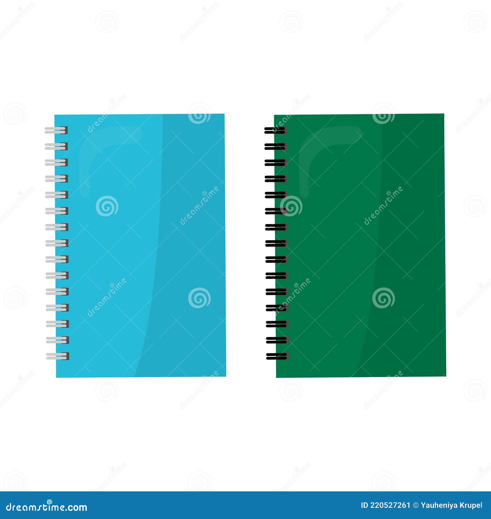 Vector Illustration of Two Exercise Books in Flat Style Stock Vector ...