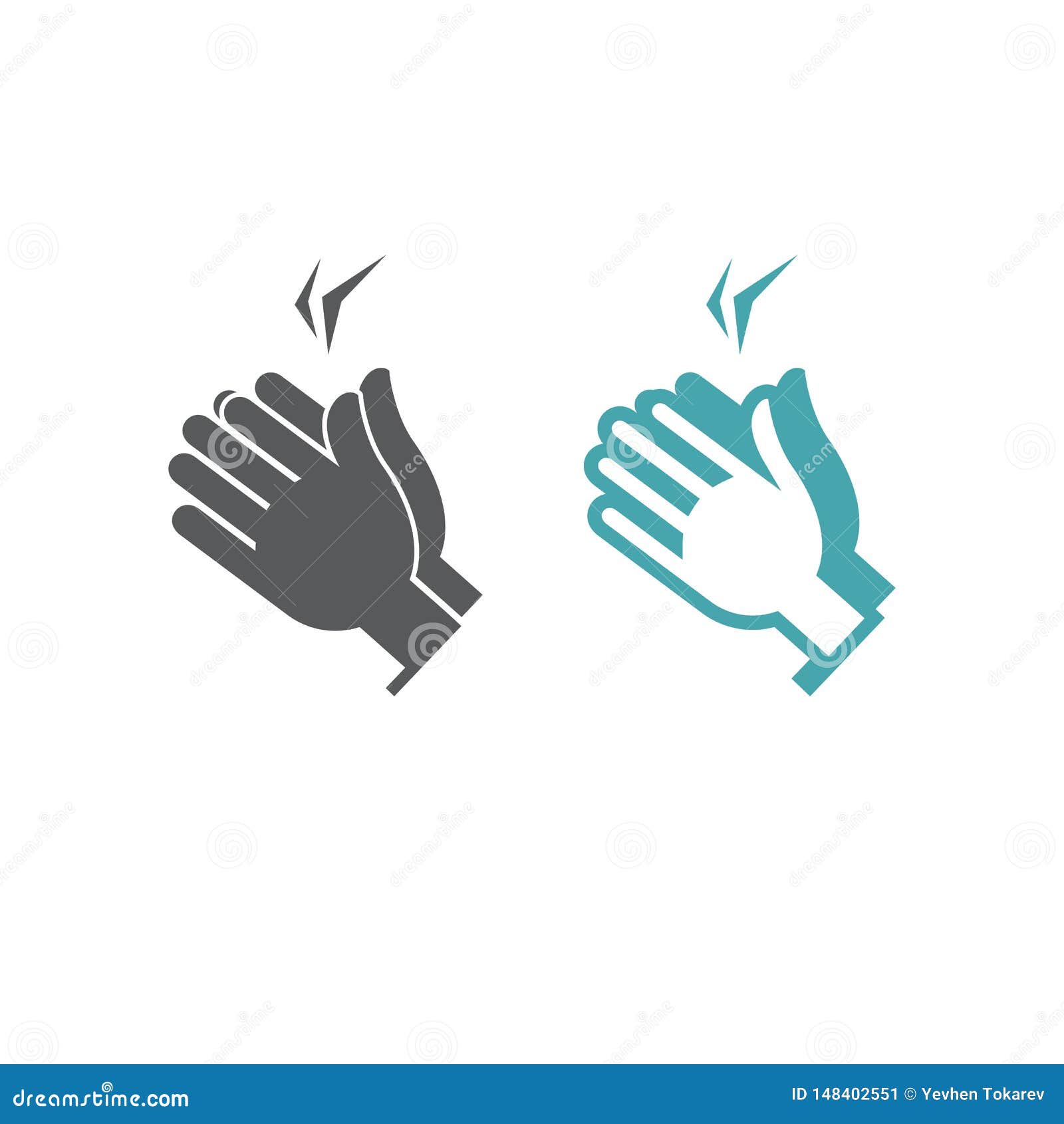 Vector Illustration of Two Hands Clapping Stock Illustration ...