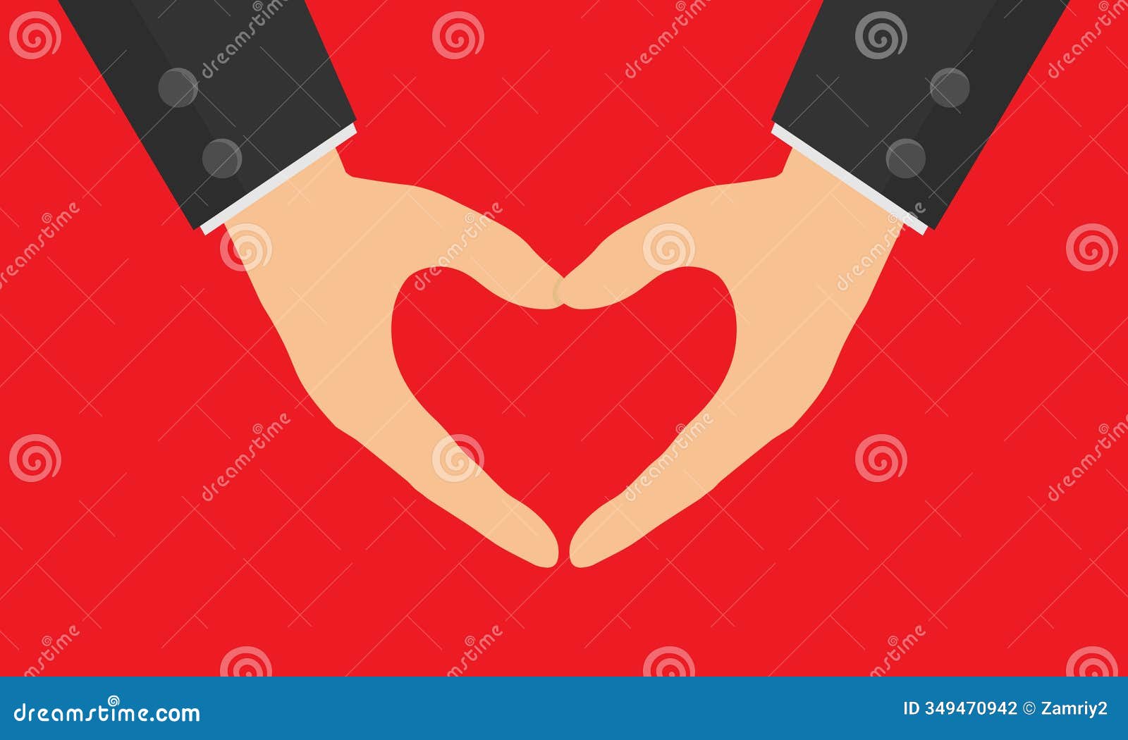 Two Hands Forming a Heart Shape Stock Vector - Illustration of heart ...