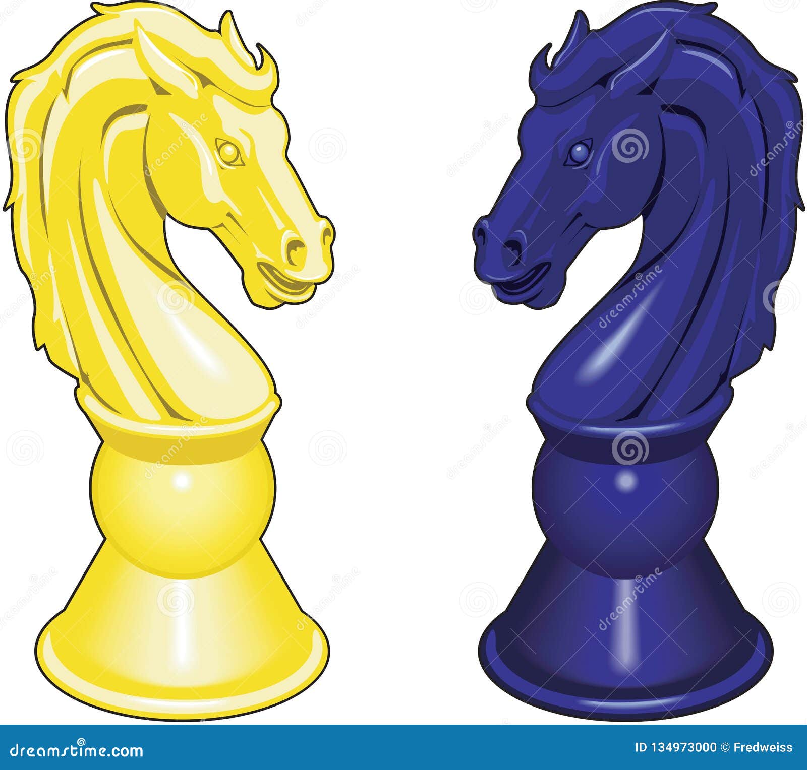 Chess Knights Vector Illustration Stock Vector - Illustration of chess ...