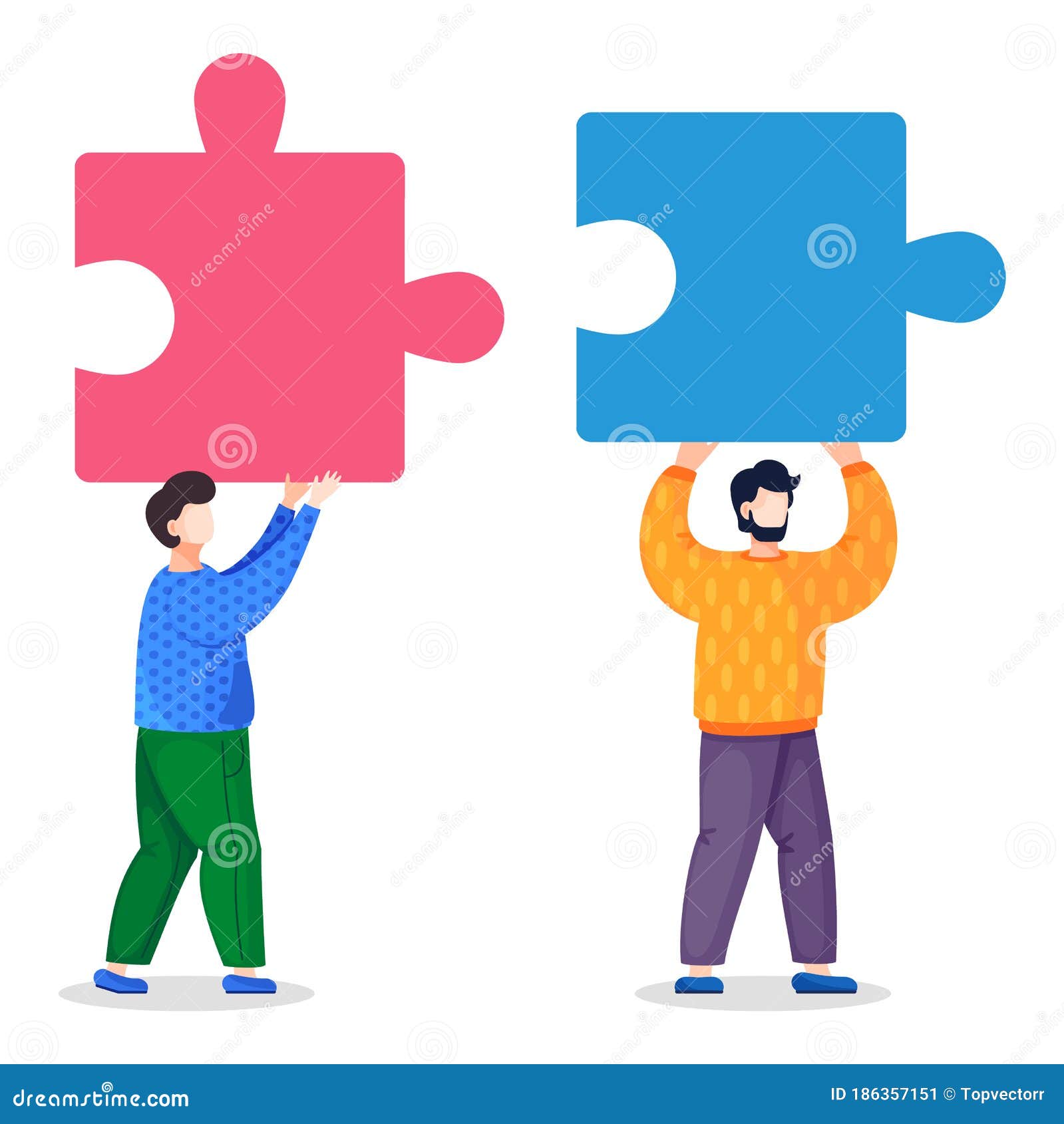 3d Man On Puzzle Joining People Stock Illustration | CartoonDealer.com ...