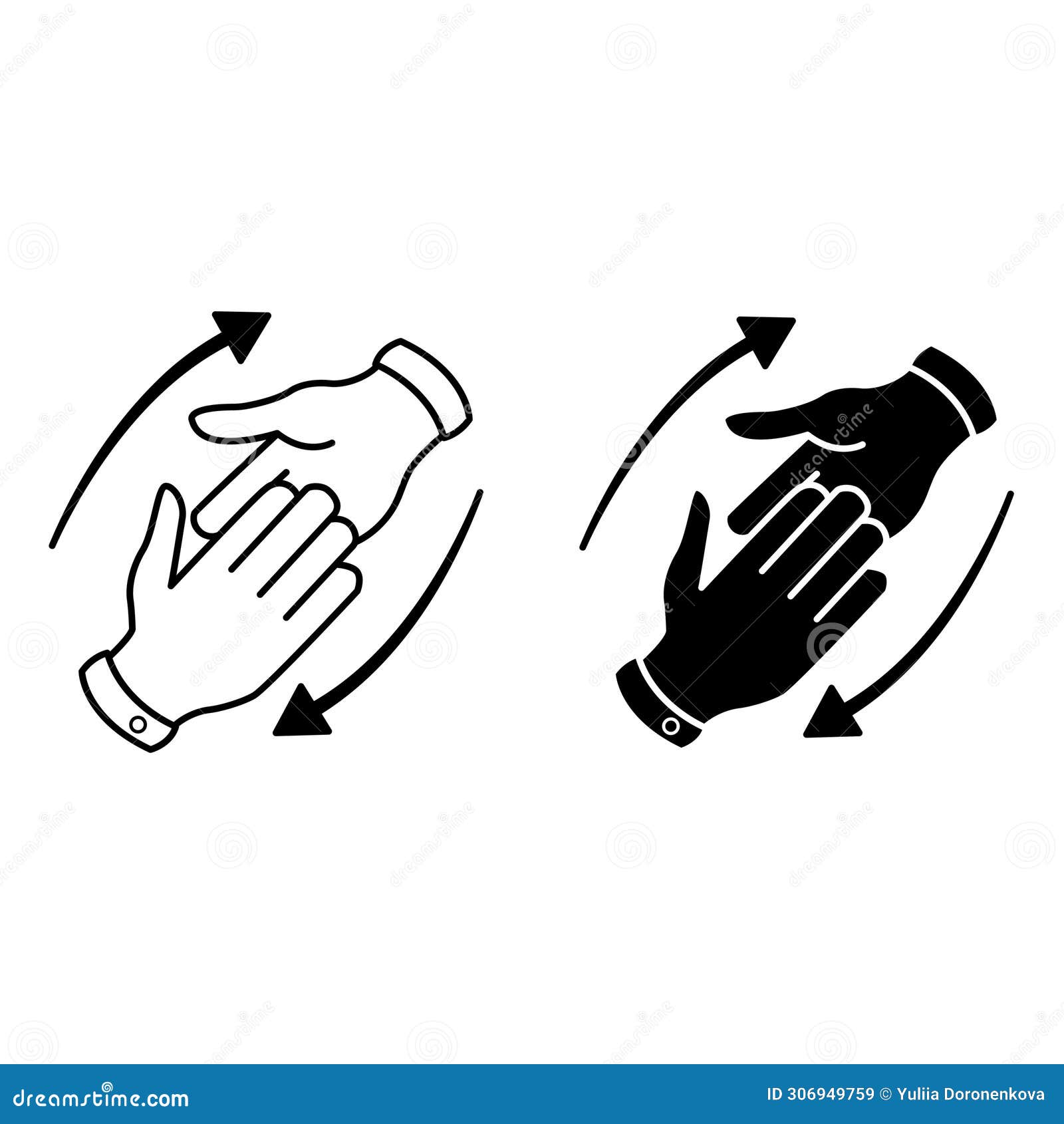 Help icons. stock vector. Illustration of vector, partnership - 306949759