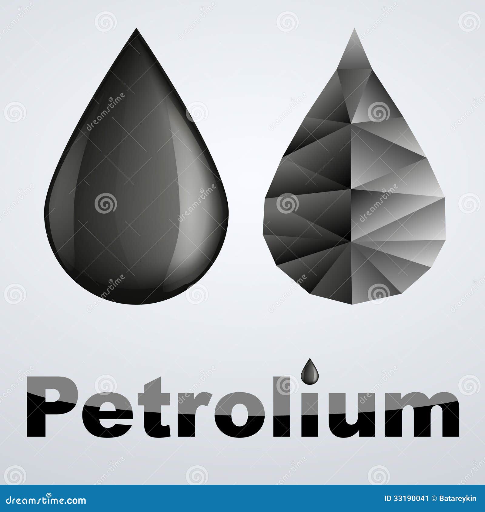 Vector Illustration of Two Petroleum Black Drop Stock Vector ...