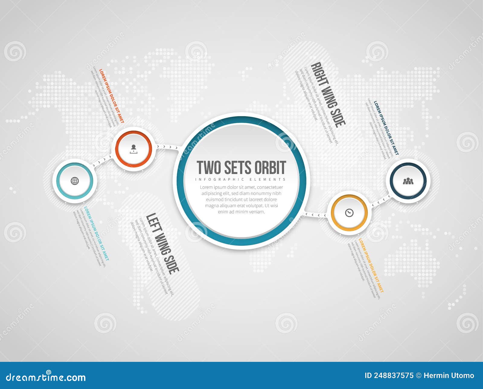Two Sets Orbit Infographic stock vector. Illustration of infograph ...
