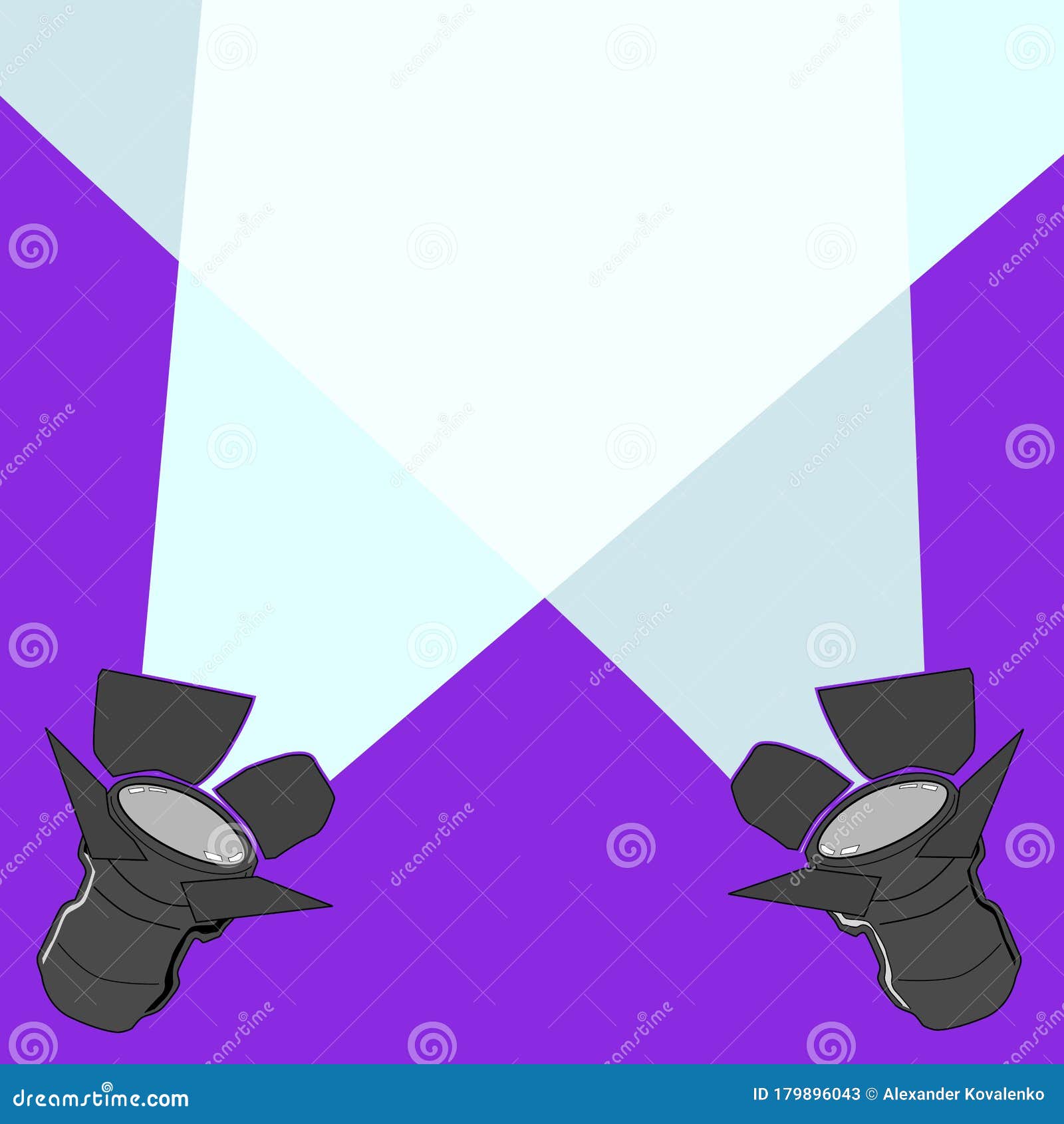 Vector Illustration of Two Spotlights Stock Illustration - Illustration ...