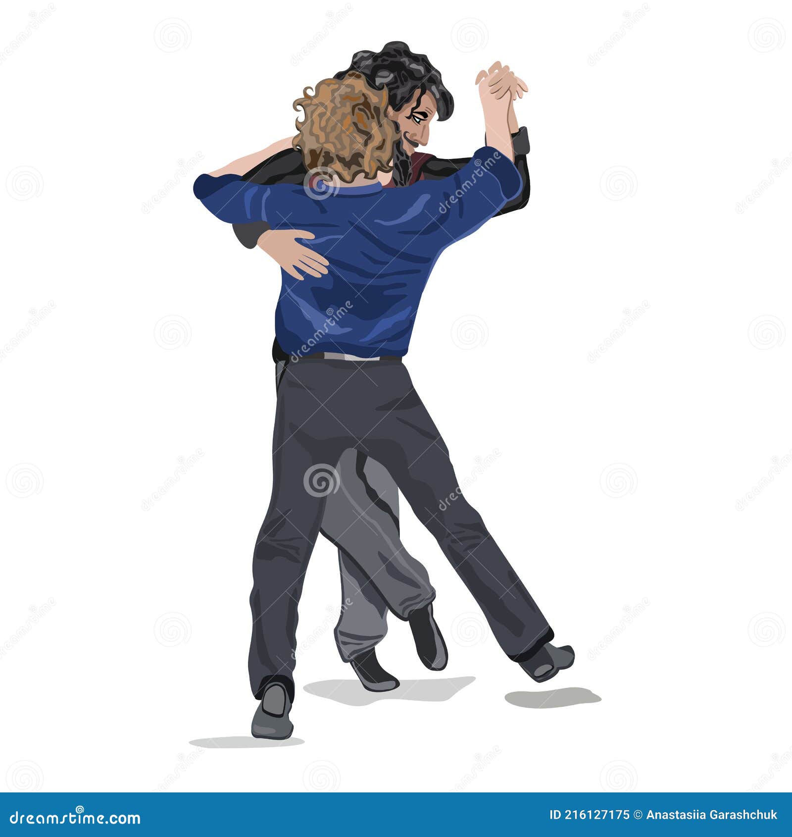 Vector Illustration of Two Tango Dancers Stock Vector - Illustration of ...