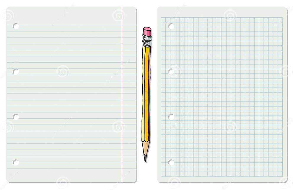 Notebook School Paper Sheets Stock Vector - Illustration of notebook ...