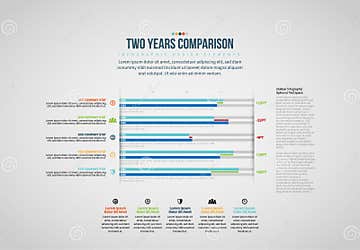 Two Years Comparison Infographic Stock Vector - Illustration of element ...