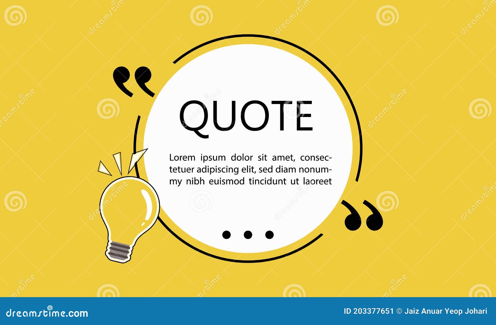 Vector Illustration of Typography Design. Remark Quote Text Box Poster ...