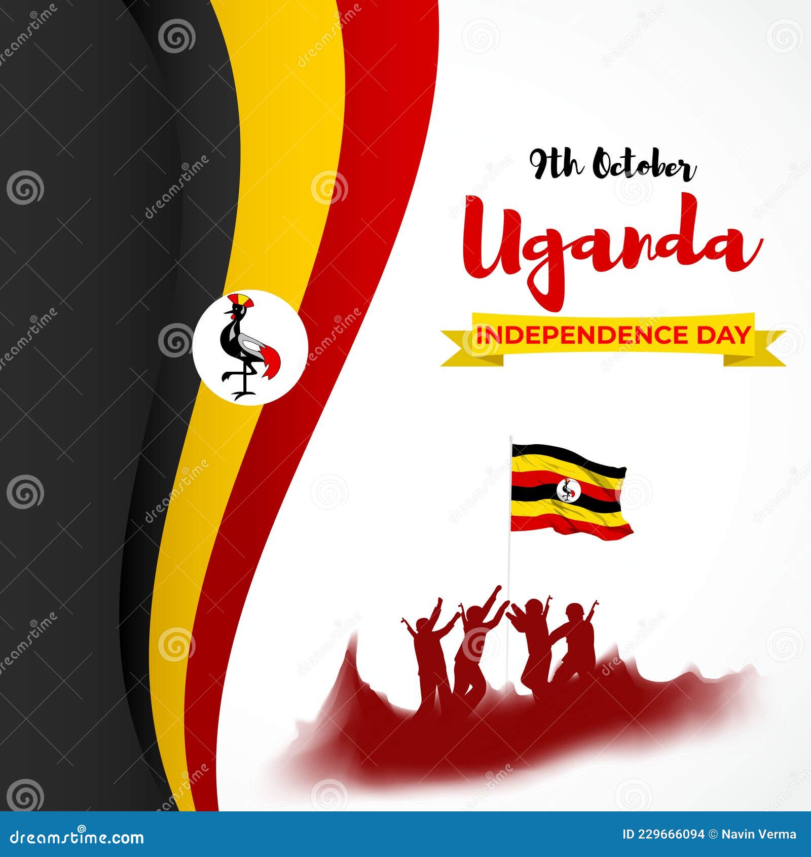 Vector Illustration for Ugandan Independence Day Stock Vector ...
