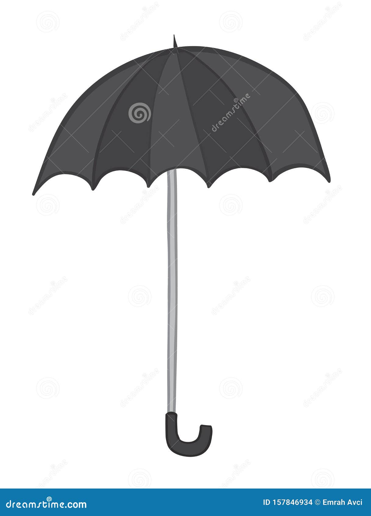 Vector Illustration Umbrella Hand Drawn Stock Vector Illustration Of