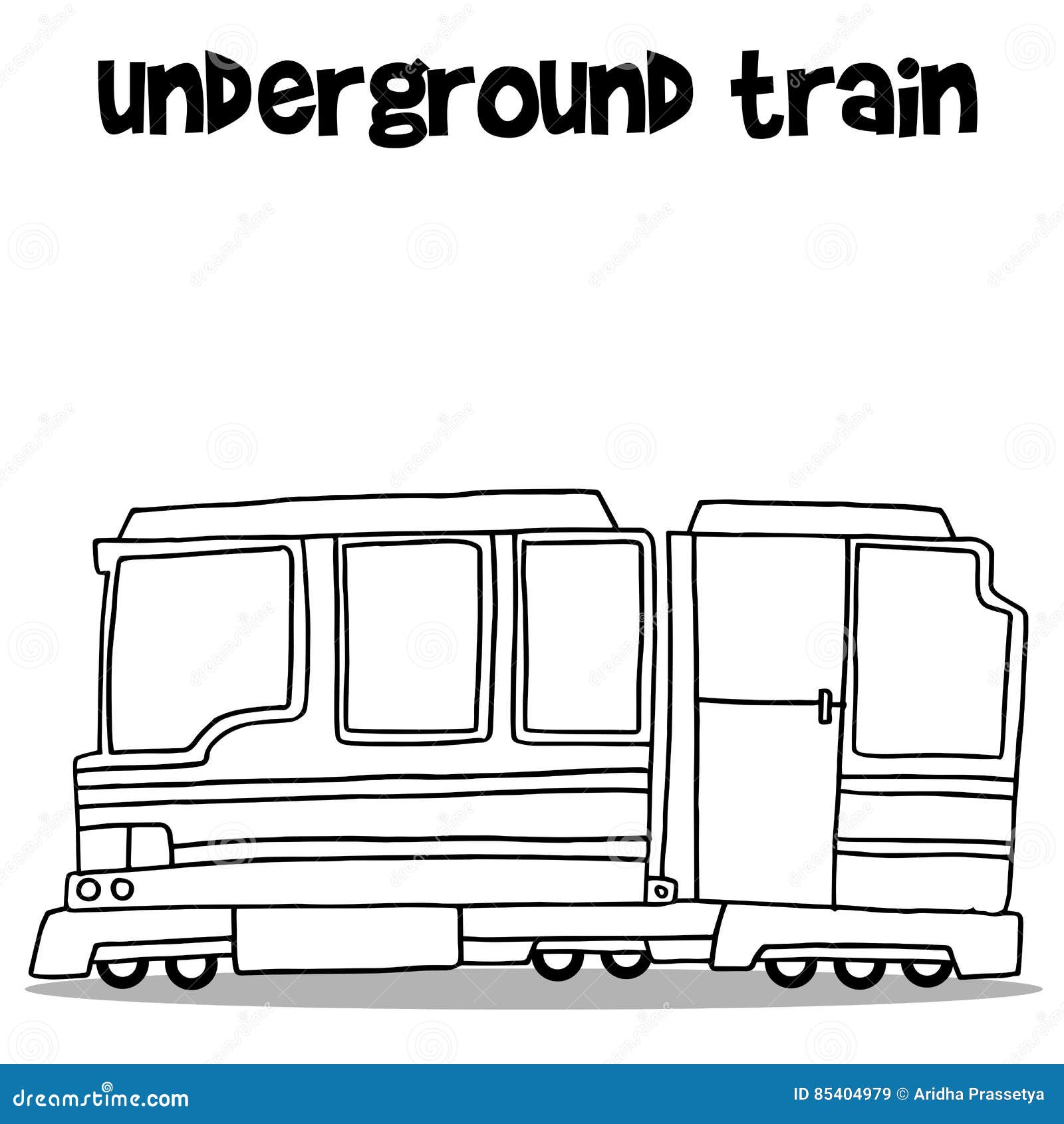 Vector Illustration of Underground Train Stock Vector - Illustration of ...