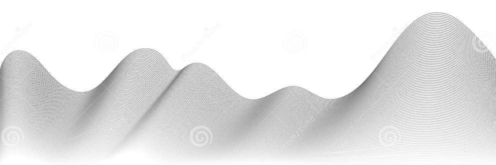 Vector Illustration. Undulating Wave of Precision, Grid Captures ...