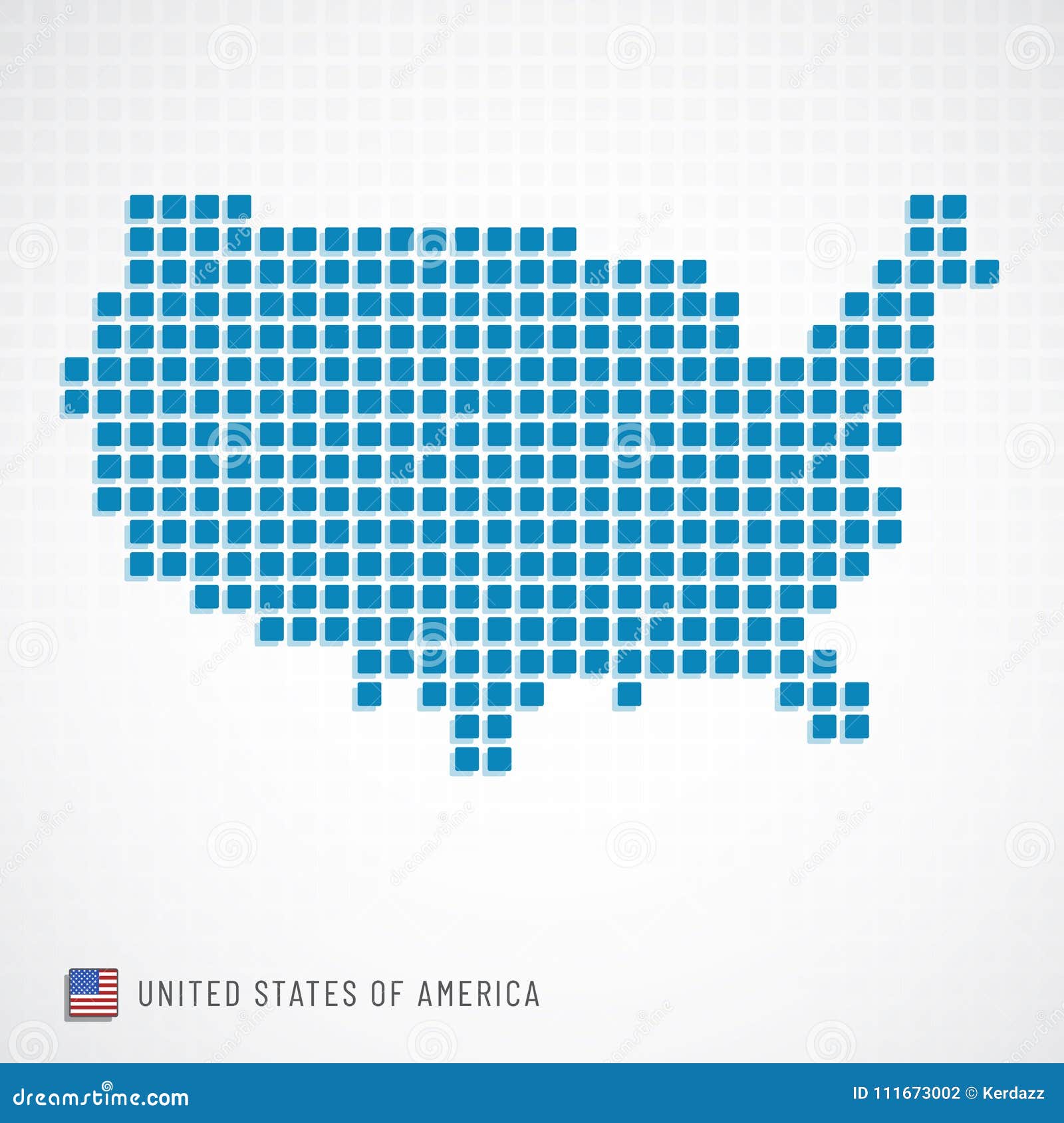 USA map and flag icon stock vector. Illustration of country - 111673002