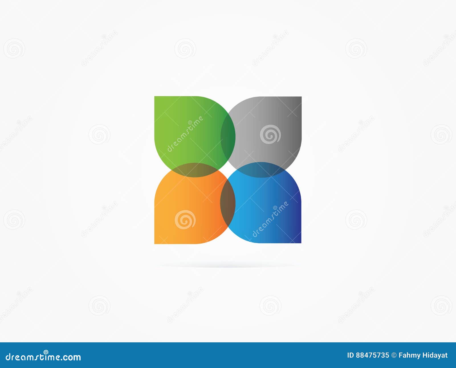 Vector Illustration Unity Leaves Logo Stock Illustration - Illustration ...