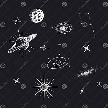 Vector Illustration of Universe Stock Vector - Illustration of drawing ...
