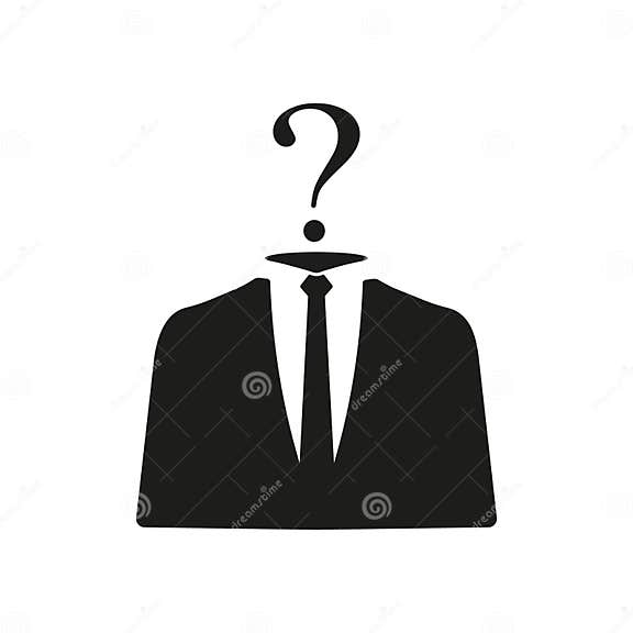 Vector Illustration of Unknown Person Icon. Isolated. Stock Vector ...