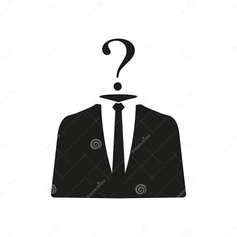 Vector Illustration of Unknown Person Icon. Isolated. Stock Vector ...
