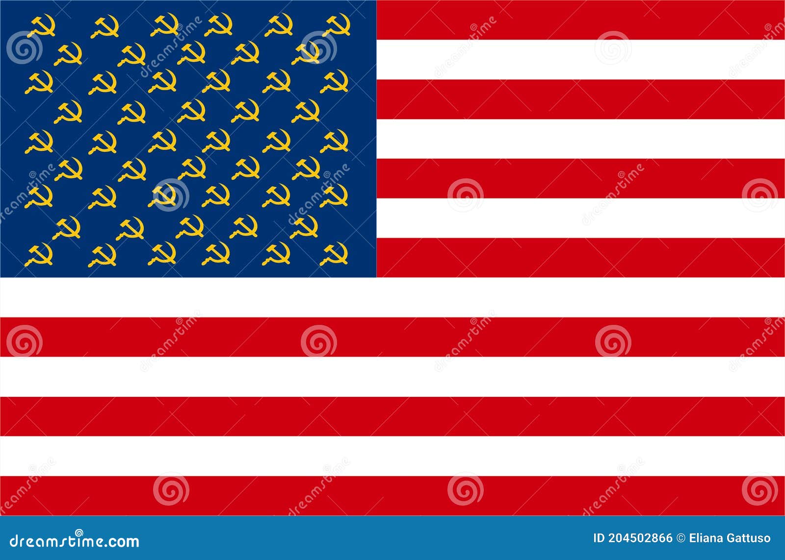 Background Flag of US and USSR Together. Stock Illustration ...