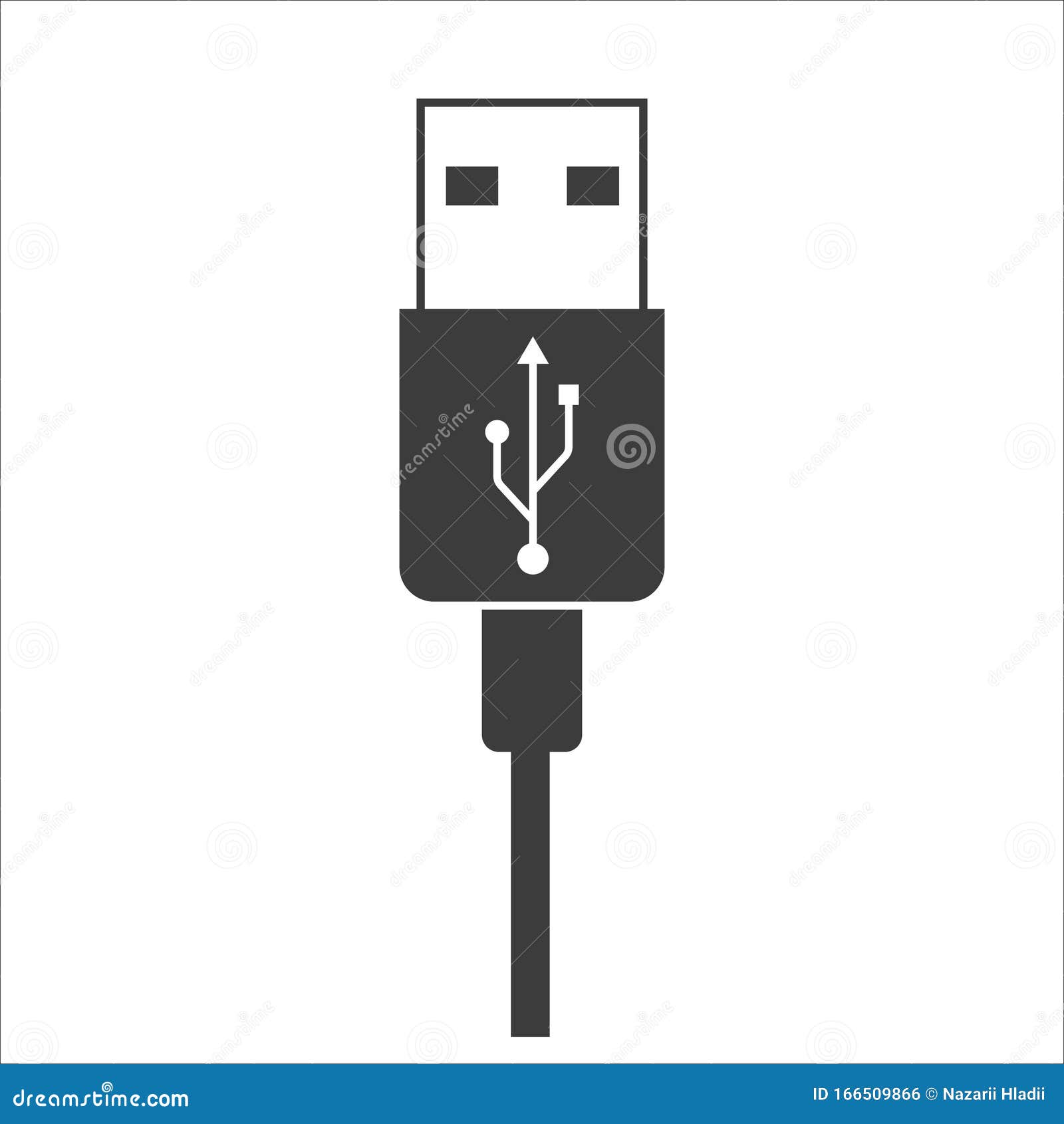 Usb Cable Icon In Comic Style. Electric Charger Vector Cartoon ...