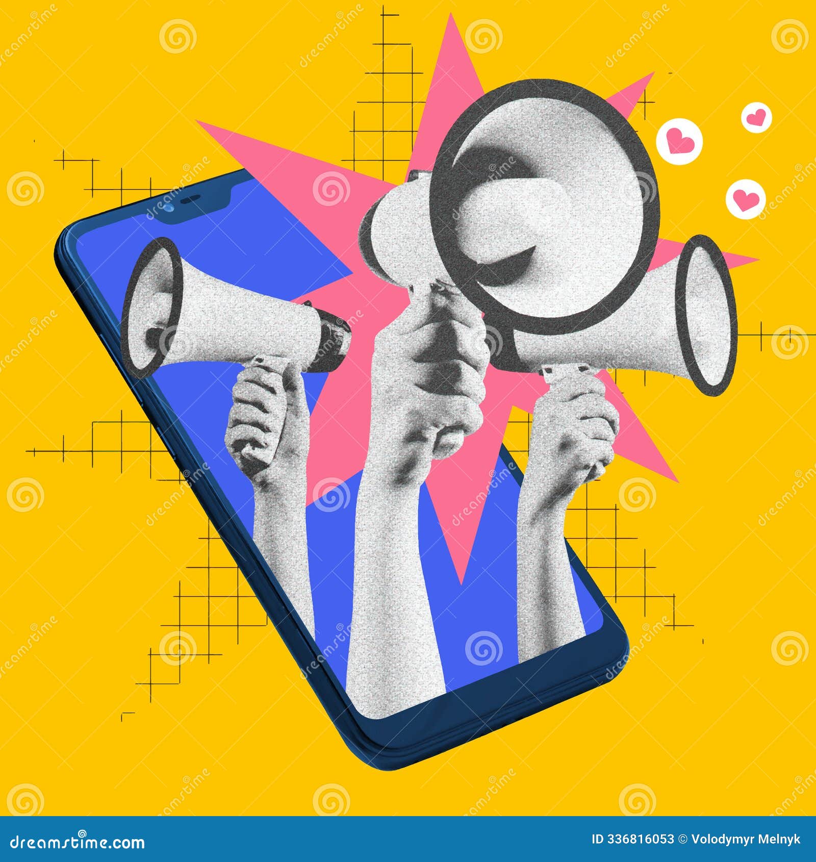 Vector Illustration. Use of Mobile Devices As Platform for Reaching and ...