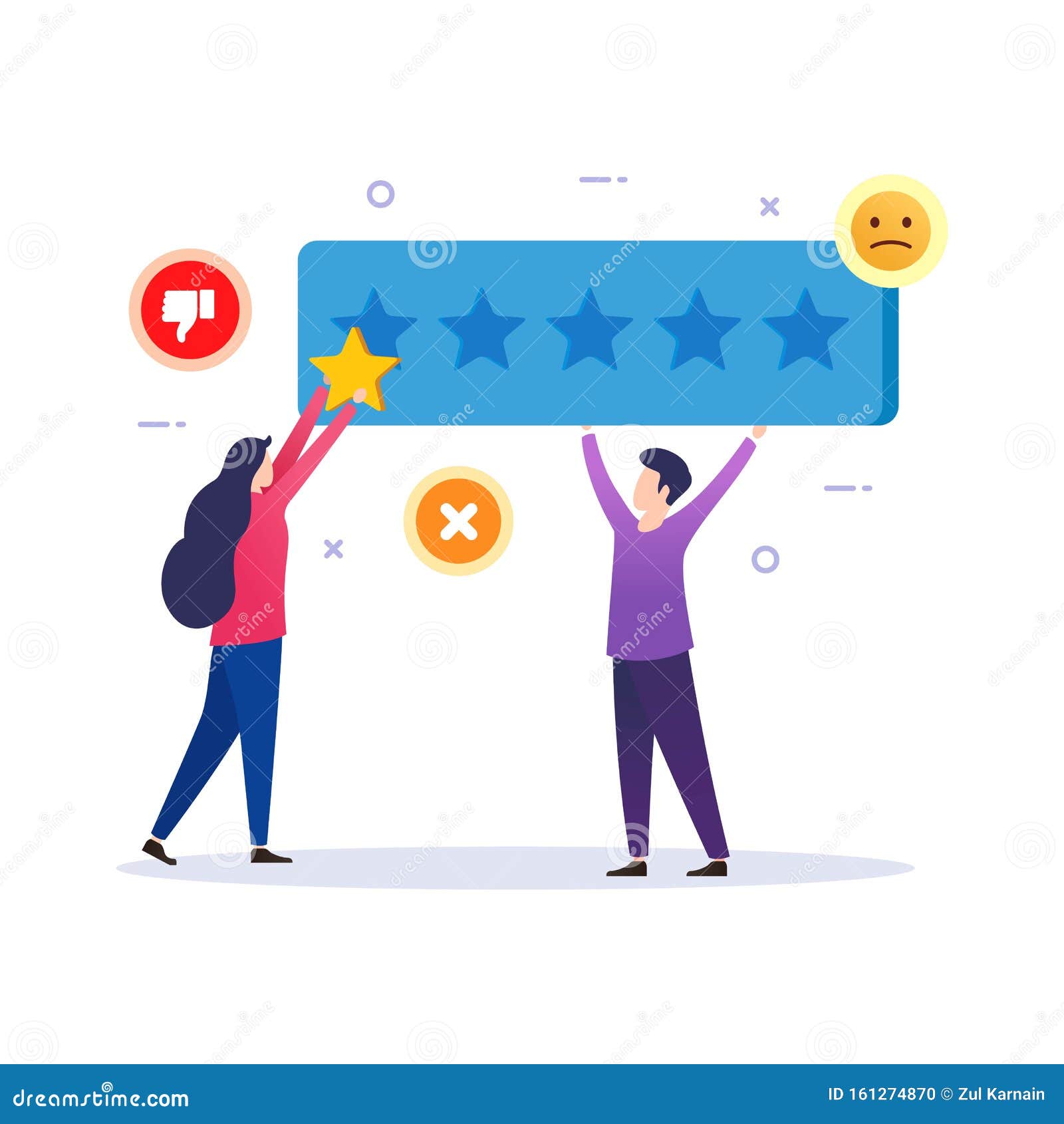 Bad Feedback Concept with Thumbs Down for Customer Satisfaction Stock ...