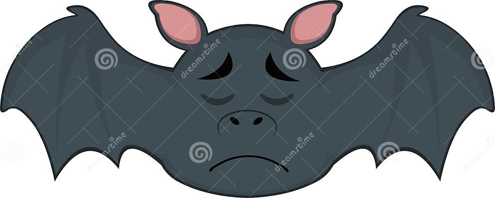 Bat sad expression cartoon stock vector. Illustration of creepy - 322407131